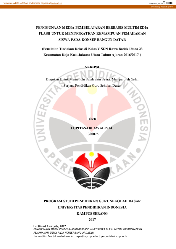 (PDF) Penggunaan Media Pembelajaran Berbasis Multimedia Flash Untuk Meningkatkan Kemampuan ...
