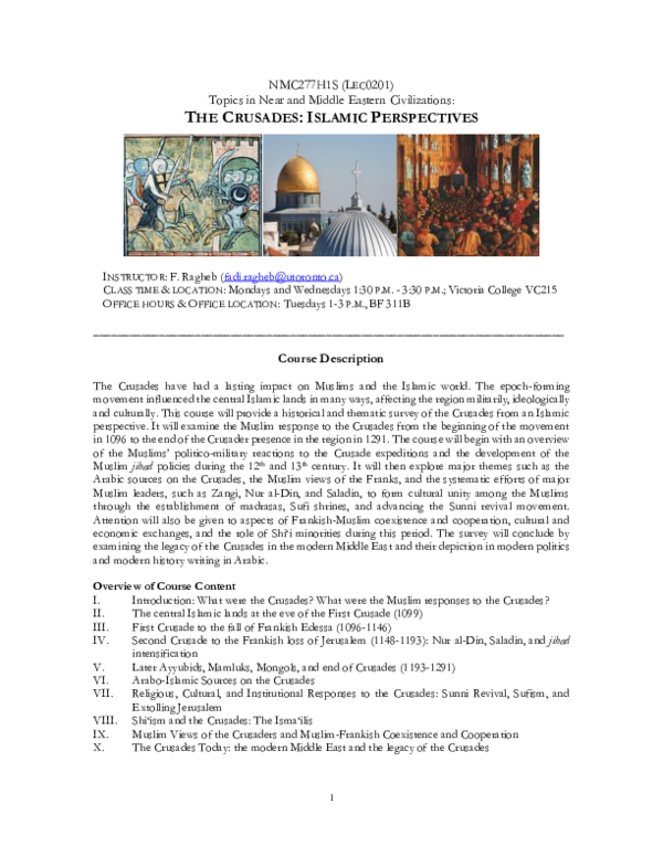 (PDF) The Crusades: Islamic Perspectives