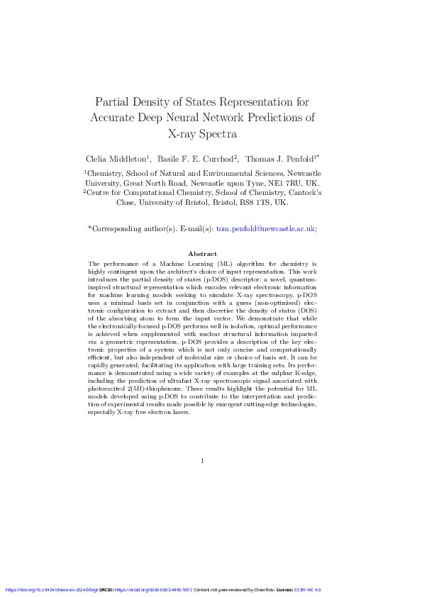(PDF) Partial Density of States Representation for Accurate Deep Neural ...