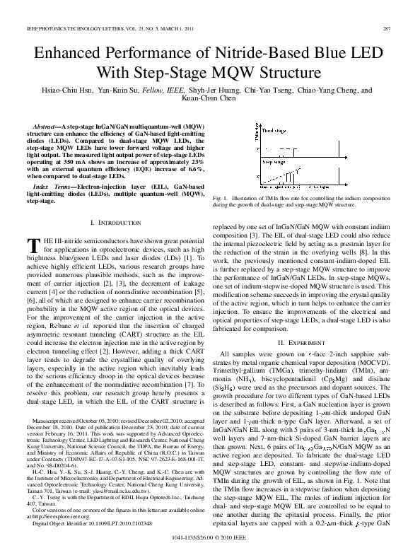 (PDF) Enhanced Performance of Nitride-Based Blue LED with Step-stage ...