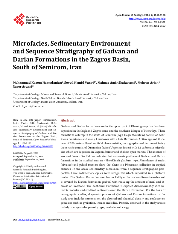 (PDF) Microfacies, Sedimentary Environment and Sequence Stratigraphy of ...