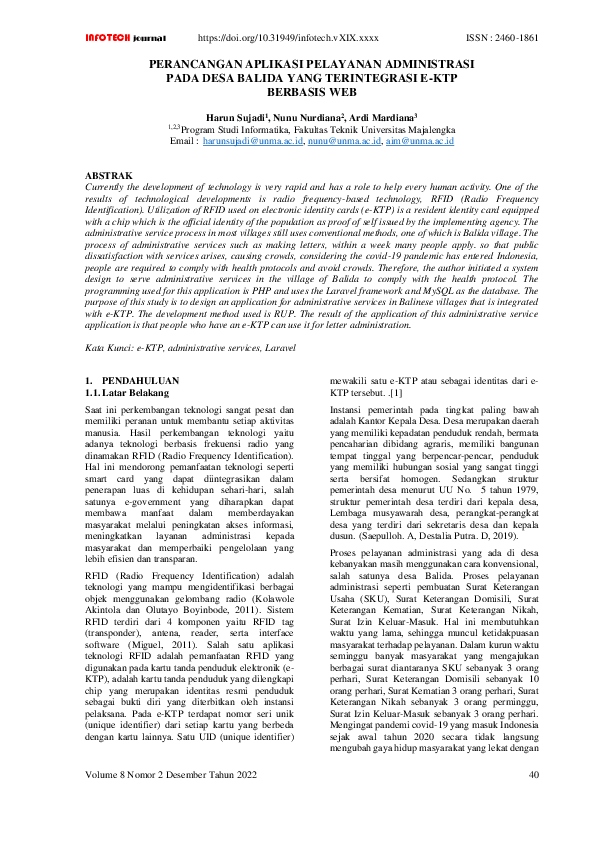 (PDF) Perancangan Aplikasi Pelayanan Administrasi Pada Desa Balida Yang Terintegrasi E-KTP ...
