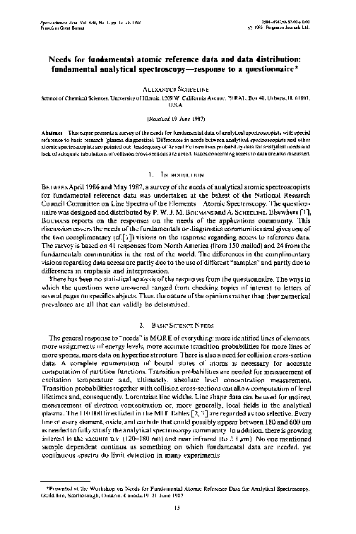 (PDF) Needs for fundamental atomic reference data and data distribution ...