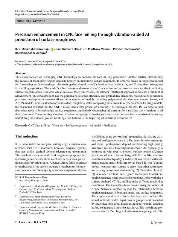 (PDF) Precision enhancement in CNC face milling through vibration-aided AI prediction of surface ...