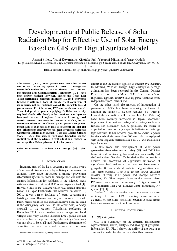 (PDF) Development and Public Release of Solar Radiation Map for ...