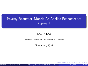 (PDF) Poverty Reduction Model: An Applied Econometrics Approach