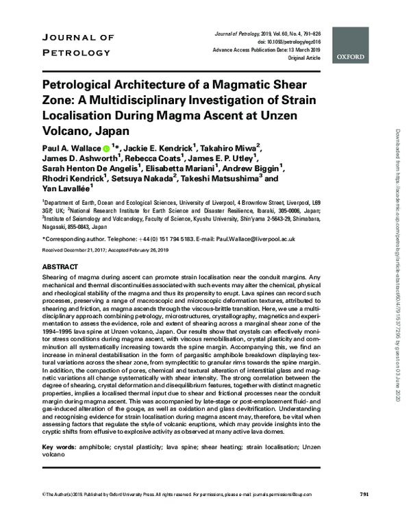 (PDF) Petrological Architecture of a Magmatic Shear Zone: A ...