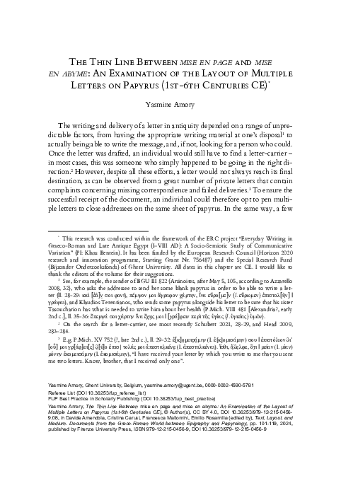 (PDF) The Thin Line Between mise en page and mise en abyme: An ...