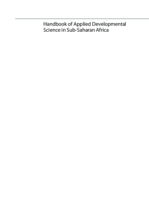 (PDF) The Potential of Qualitative Research for Applied Developmental Science in Sub-Saharan Africa