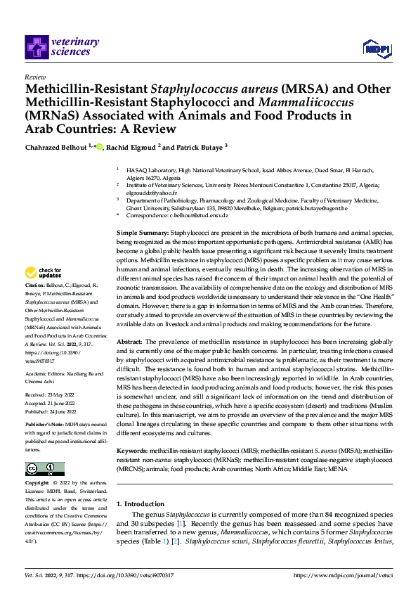 (PDF) Methicillin-Resistant Staphylococcus aureus (MRSA) and Other ...