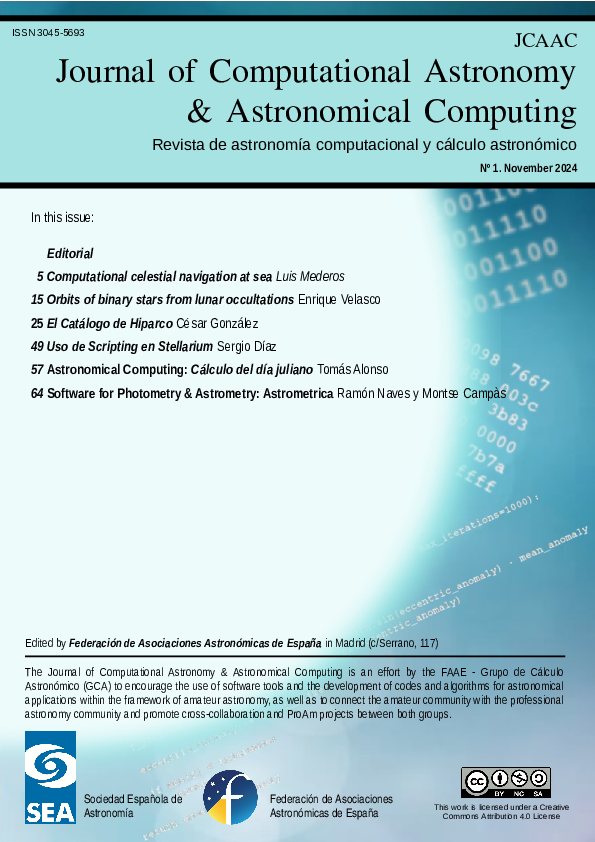 (PDF) Journal of Computational Astronomy & Astronomical Computing ...