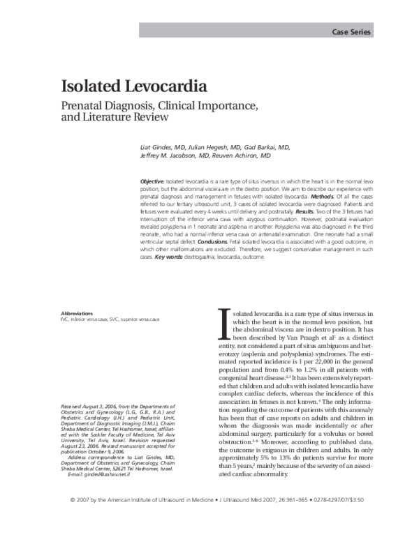 (PDF) Isolated Levocardia