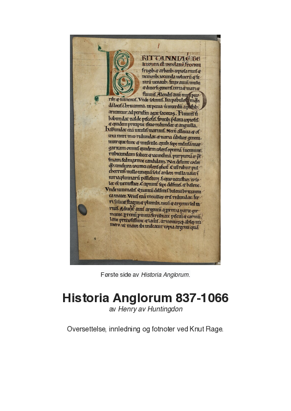 (PDF) Historia Anglorum 837-1066