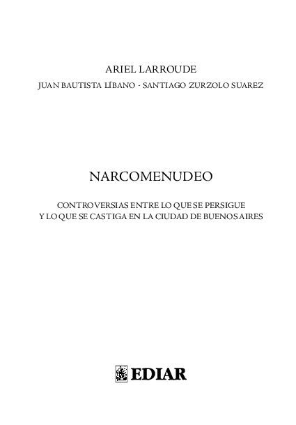 (PDF) Narcomenudeo Introduccion e indice