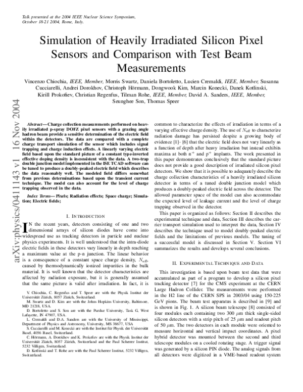 (PDF) Simulation of the CMS prototype silicon pixel sensors and ...