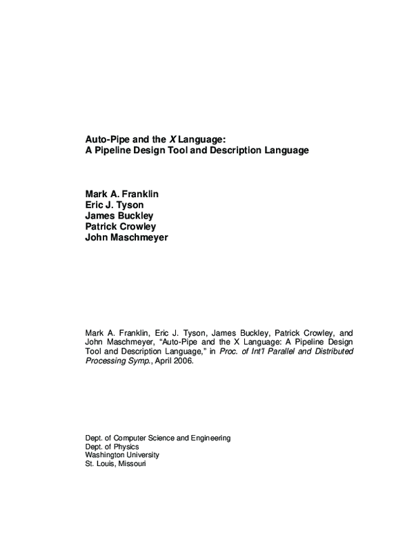 (PDF) Auto-pipe and the X language: a pipeline design tool and ...