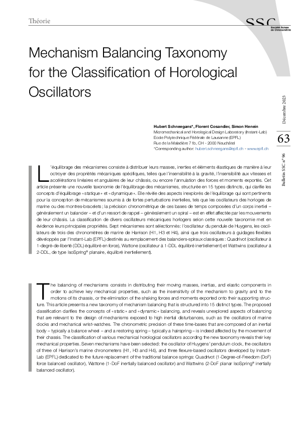 (PDF) Mechanism Balancing Taxonomy for the Classification of ...