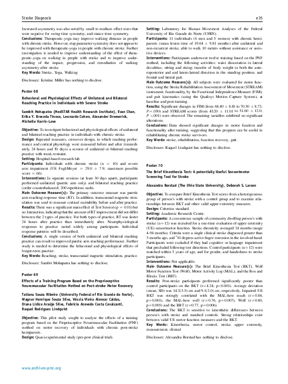 (PDF) Poster 70 The Brief Kinesthesia Test: A potentially Useful ...