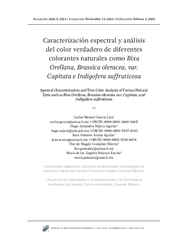 (PDF) Caracterización espectral y análisis del color verdadero de ...