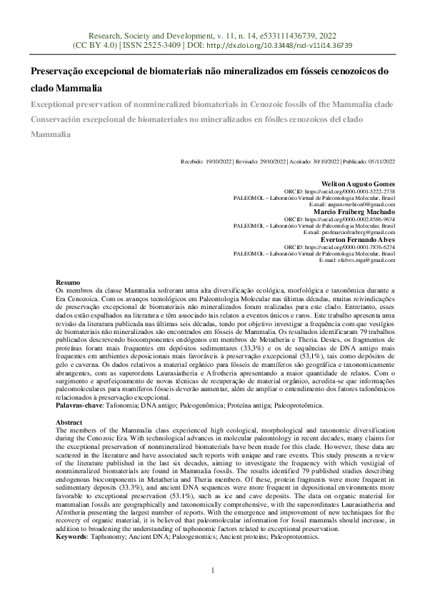 (PDF) Exceptional preservation of nonmineralized biomaterials in ...