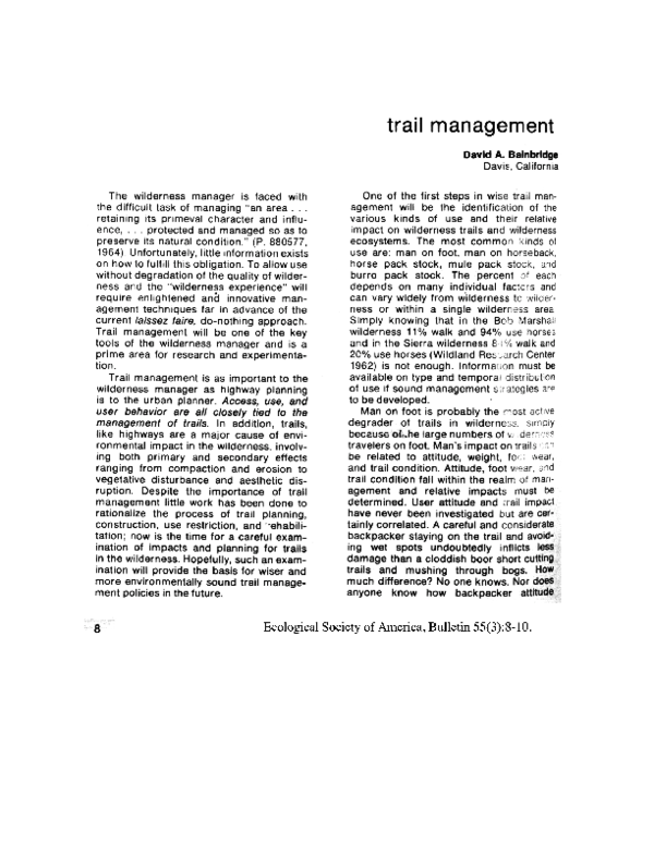 (PDF) Trail Management