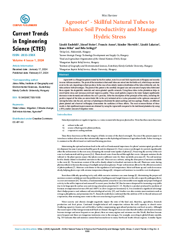 (PDF) Agrooter® - Skillful Natural Tubes to Enhance Soil Productivity ...