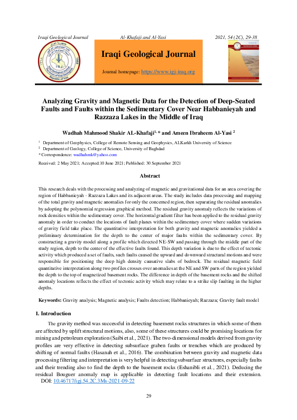 (PDF) Analyzing Gravity and Magnetic Data for the Detection of Deep ...