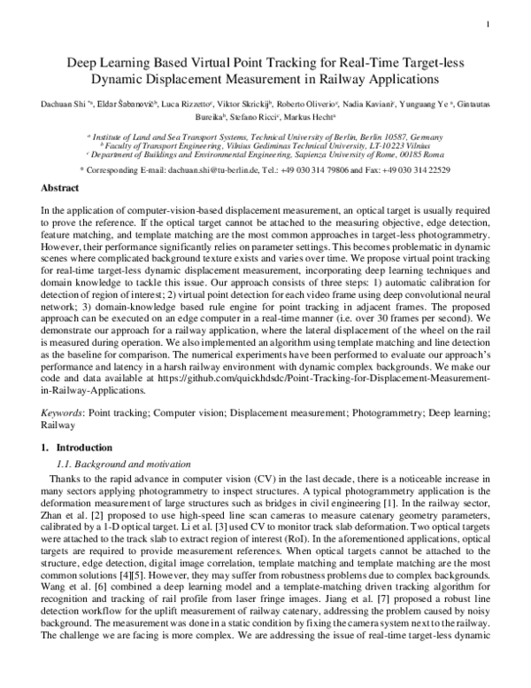 (PDF) Deep learning based virtual point tracking for real-time target-less dynamic displacement ...