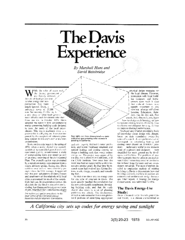 (PDF) The Davis Experience