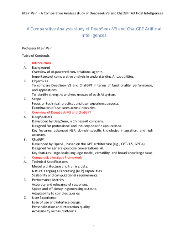 (PDF) A Comparative Analysis study of DeepSeek-V3 and ChatGPT Artificial Intelligences