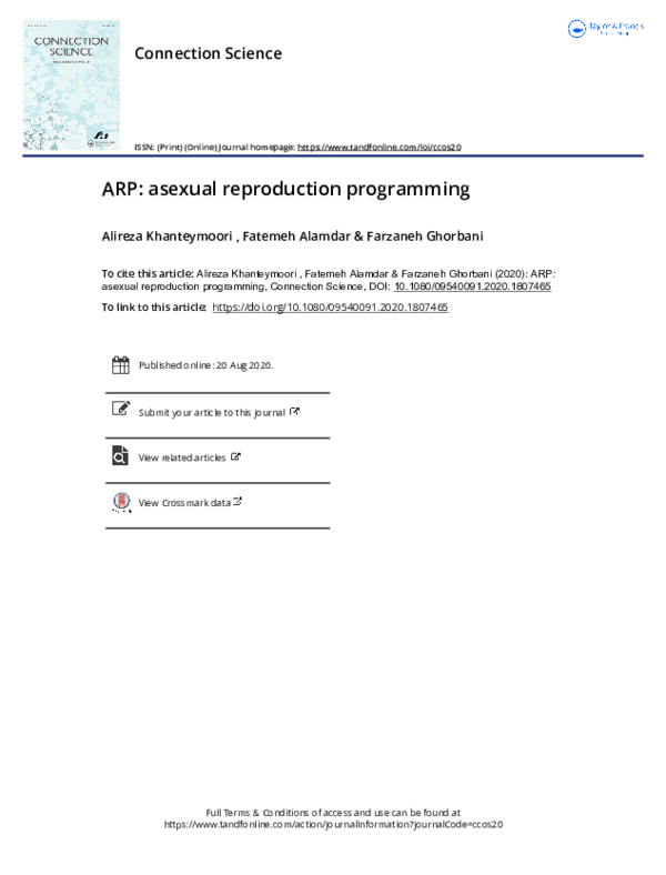 (PDF) ARP: asexual reproduction programming