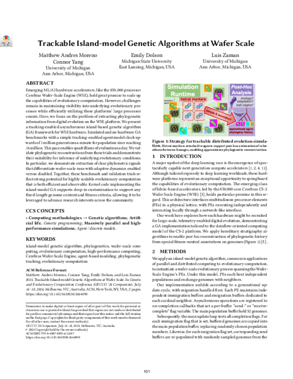 (PDF) Trackable Island-model Genetic Algorithms at Wafer Scale