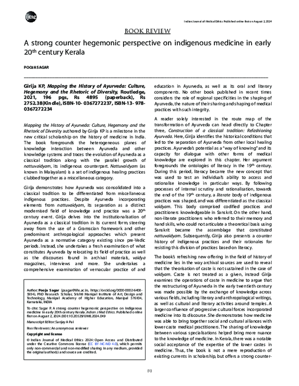 (PDF) A strong counter hegemonic perspective on indigenous medicine in ...