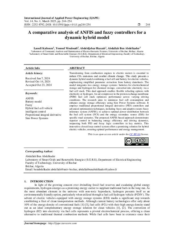 Pdf A Comparative Analysis Of Anfis And Fuzzy Controllers For A Dynamic Hybrid Model