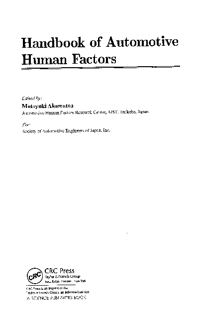 (PDF) Handbook of Automotive Human Factors