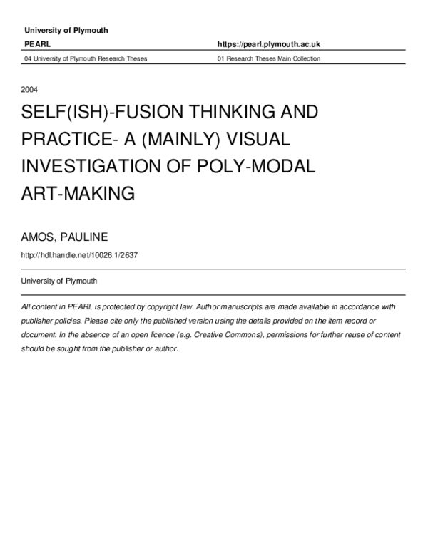 (PDF) Self(ish)-fusion thinking and practice : a (mainly) visual ...