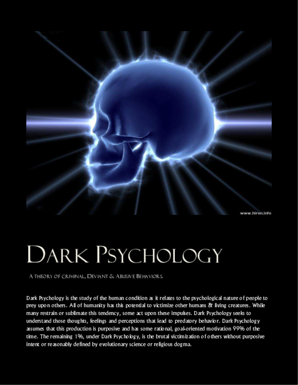 (PDF) Dark Psychology