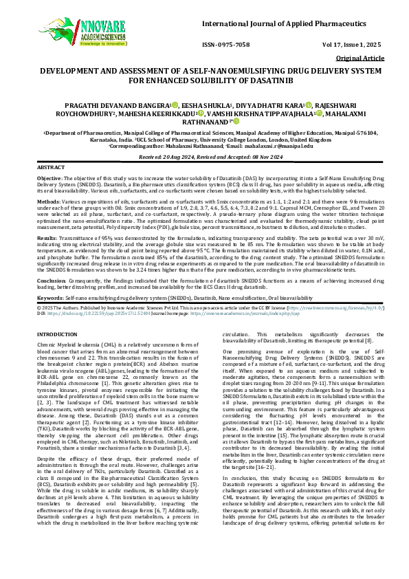 Pdf Development And Assessment Of A Self Nanoemulsifying Drug Delivery System For Enhanced