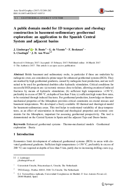 (PDF) A public domain model for 1D temperature and rheology ...