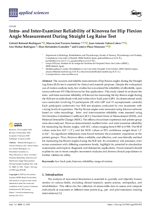 (PDF) Intra-and Inter-Examiner Reliability of Kinovea for Hip Flexion ...