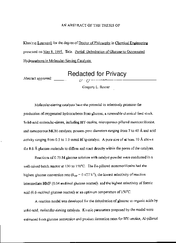 (PDF) Partial dehydration of glucose to oxygenated hydrocarbons in ...