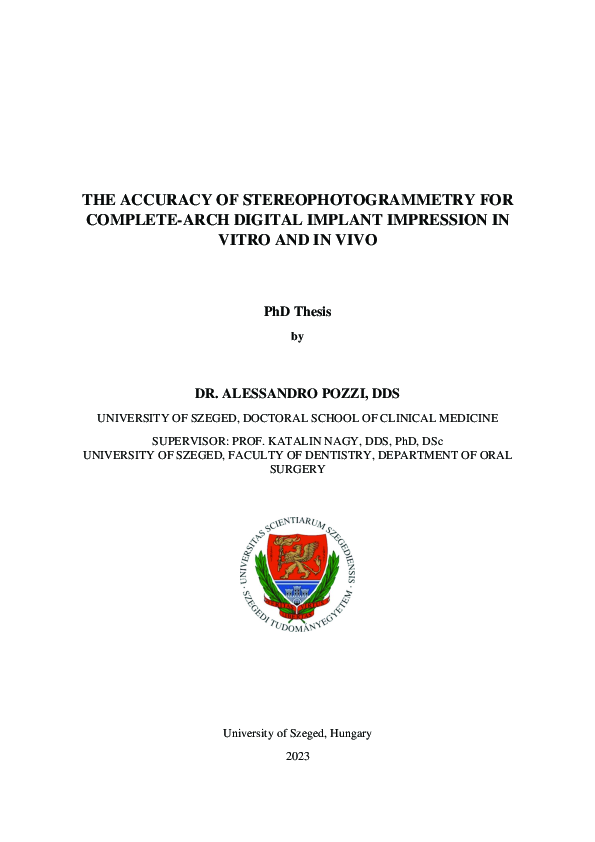 (PDF) The accuracy of stereophotogrammetry for complete-arch digital ...