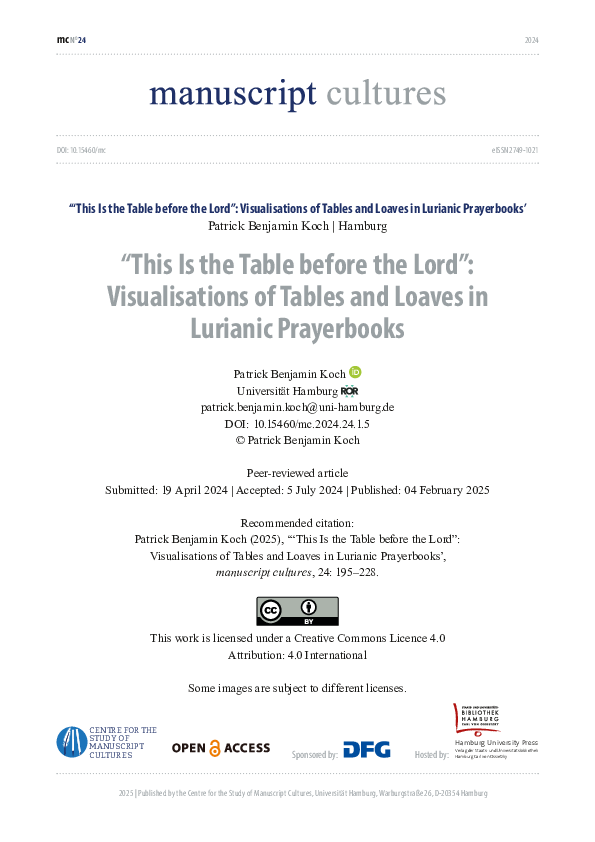 (PDF) '"This Is the Table before the Lord": Visualisations of Tables ...
