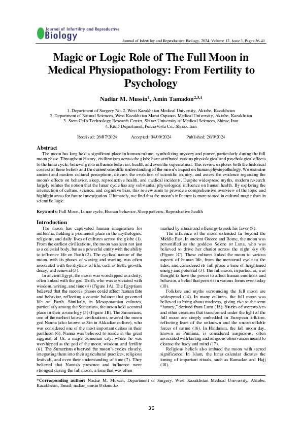 (PDF) Magic or Logic Role of The Full Moon in Medical Physiopathology ...