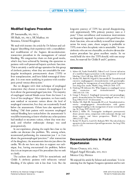 (PDF) Modified sugiura procedure
