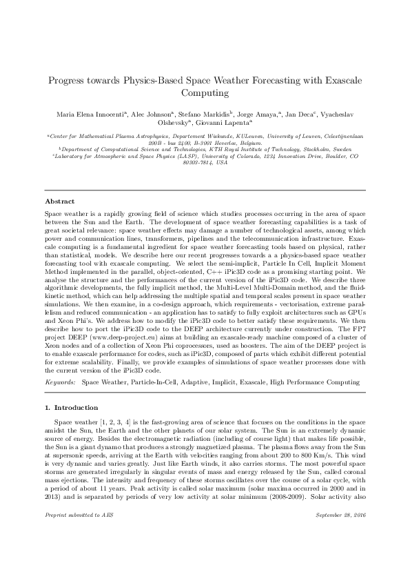(PDF) Progress towards physics-based space weather forecasting with ...