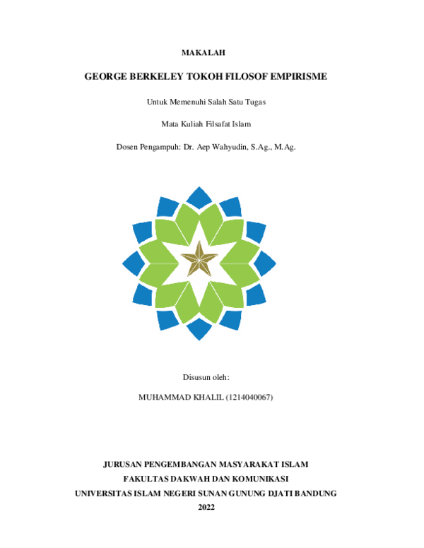 (PDF) George Berkeley Tokoh Filosof Empirisme