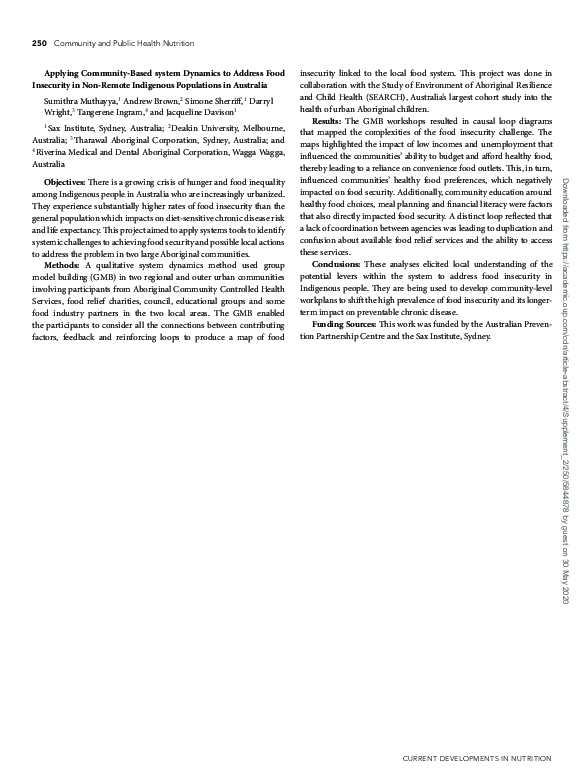 (PDF) Applying Community-Based system Dynamics to Address Food ...