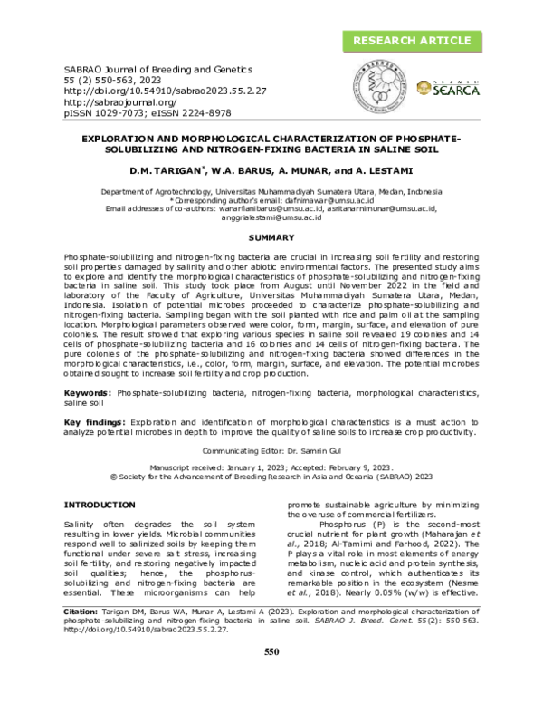 (PDF) Exploration and Morphological Characterization of Phosphate ...