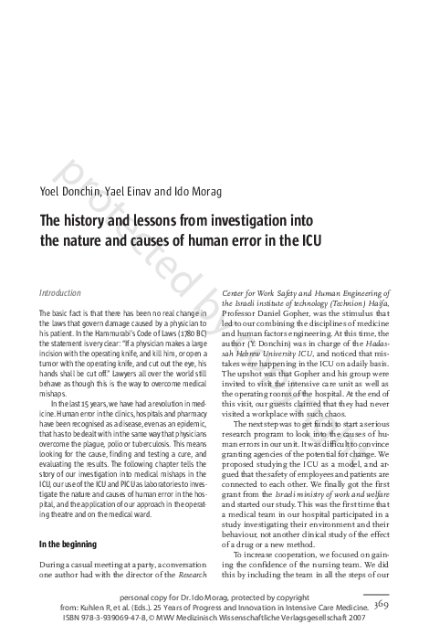 (PDF) The history and lessons from investigation into the nature and ...